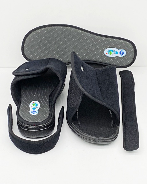 Ortopedyczne męskie klapki Dr Orto 079M001 czarne, tęgość K - obuwie ...